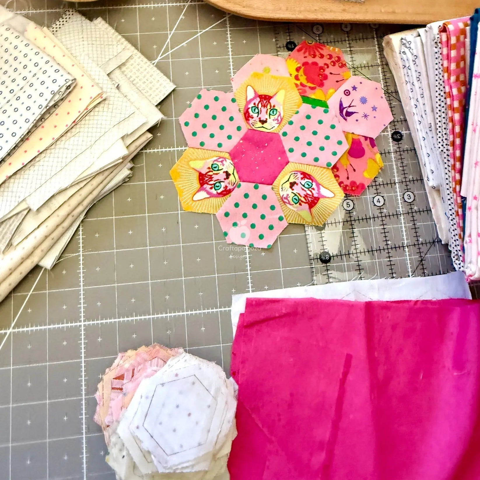 A Guide to Stamping and Sewing Hexagons: PDF – Craftapalooza Designs